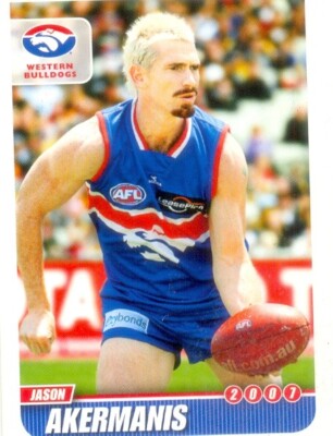 2007 AFL Herald Sun Common card #183 - Jason Akermanis - Western ...