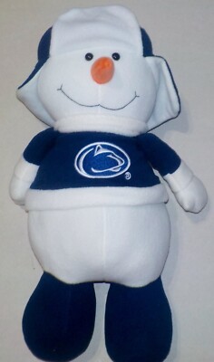 PENN STATE NITTANY LIONS PLUSH CHRISTMAS HOLIDAY SNOWMAN PILLOW NWT 16 ...