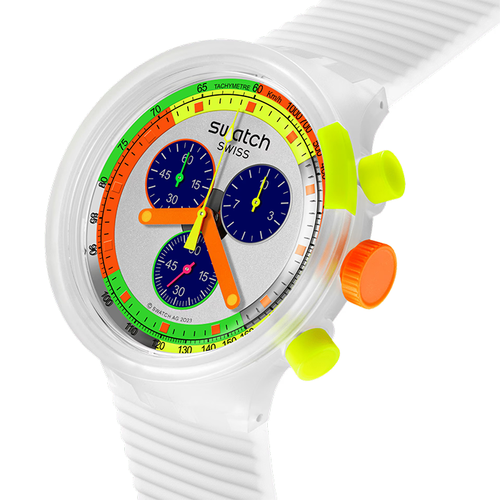 SWATCH BIG BOLD SWATCH NEON JELLY SB02K100 Wristwatch Oversize Retro ...