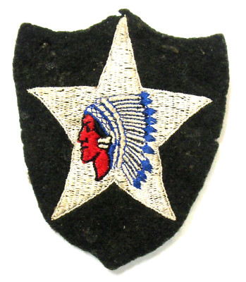wool early WWII US ARMY 2nd INFANTRY DIV. embroidered uniform cut edge ...