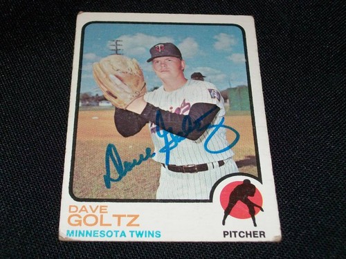 Minnesota Twins Dave Goltz Auto Signed 1973 Topps Card #148 VINTAGE K ...