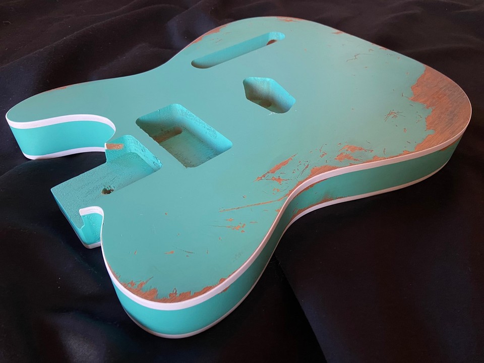 Handmade Telecaster Aged Relic Double Binding Sonic Blue Body from JPN ...