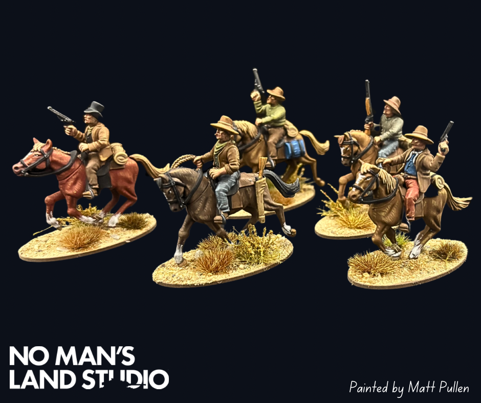 Mounted Gunfighters x10 Wild West 28mm What A Cowboy Pro Painted ...