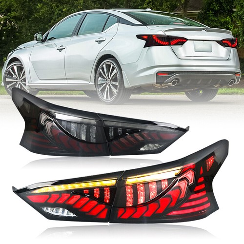 Pair Smoked Tail Lights LED Rear Brake Lamp Assembly For Nissan Altima ...
