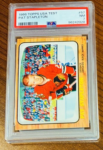 1966 Topps USA Test Hockey #57 Pat Stapleton PSA 7 NM — JUST GRADED | eBay