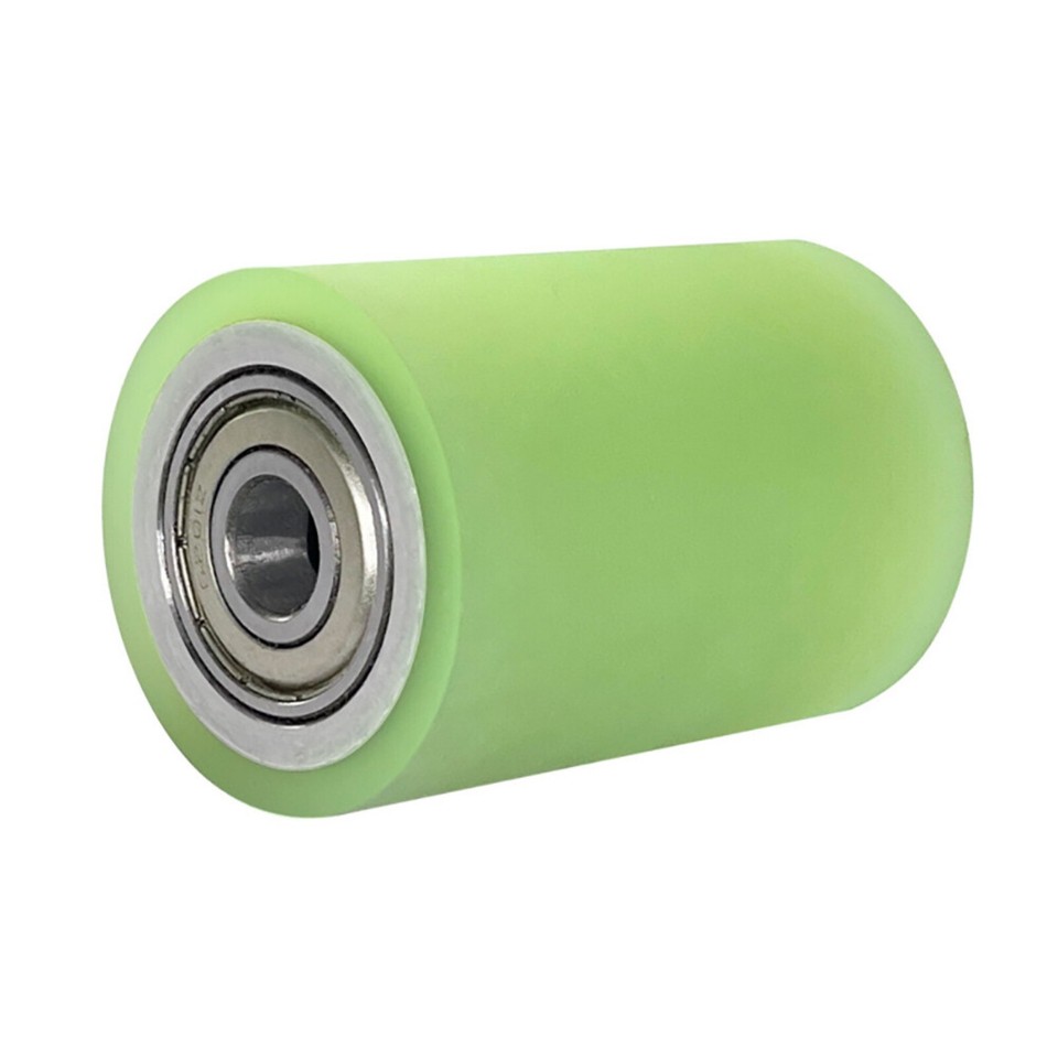 PU Polyurethane Steel Core Roller With Two Bearing Guiding Wheel Flat ...
