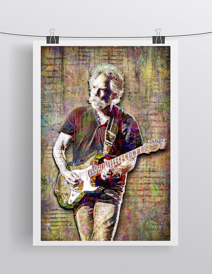 BOB WEIR Poster, GRATEFUL DEAD Pop Art Tribute Print Free Shipping US ...
