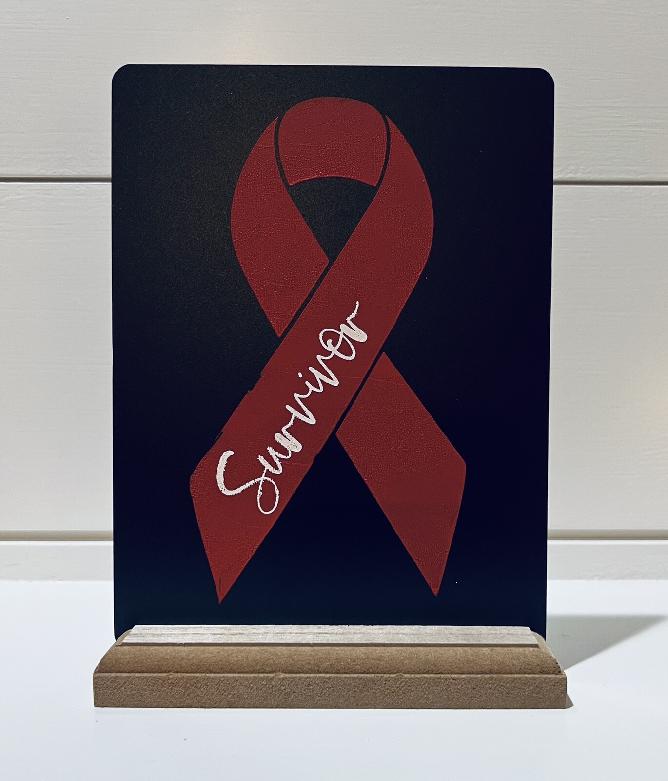 Red Awareness, Heart Disease, Cardiovascular Ribbon Chalkboard Painted ...