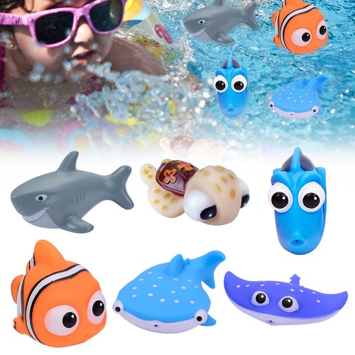 6Pcs Finding Nemo Bath Toy Set toddler baby kids Squirt Bathtime Toy ...