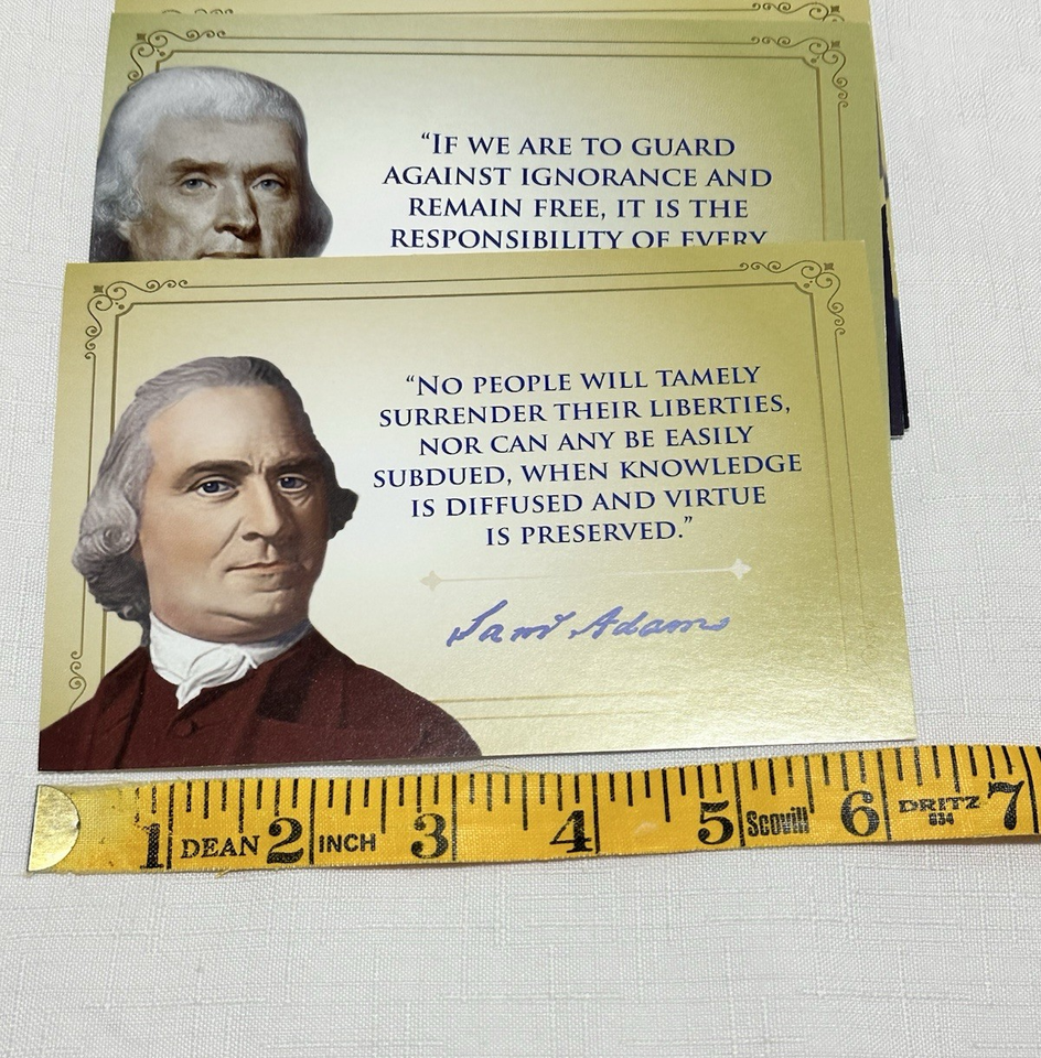 Patriotic Blank Set of Note Cards Founding Father Quotes Judicial Watch ...