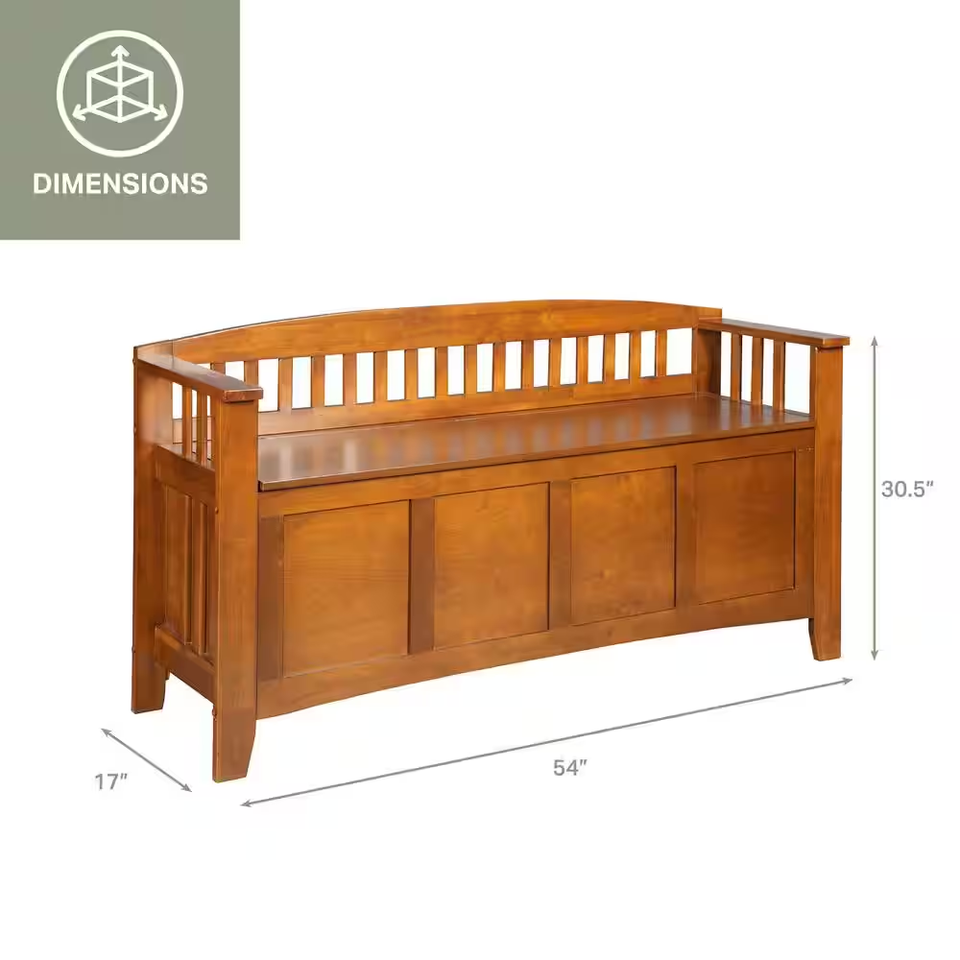 Gun Rack Cabinet Concealment Bench 4-Gun Solid Wood Entryway Home Safe ...