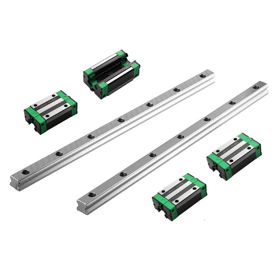 2x HGR15 HGR20 HGR25 Linear Guide Rail +4x HGH15CA HGH20CA HGH25CA ...