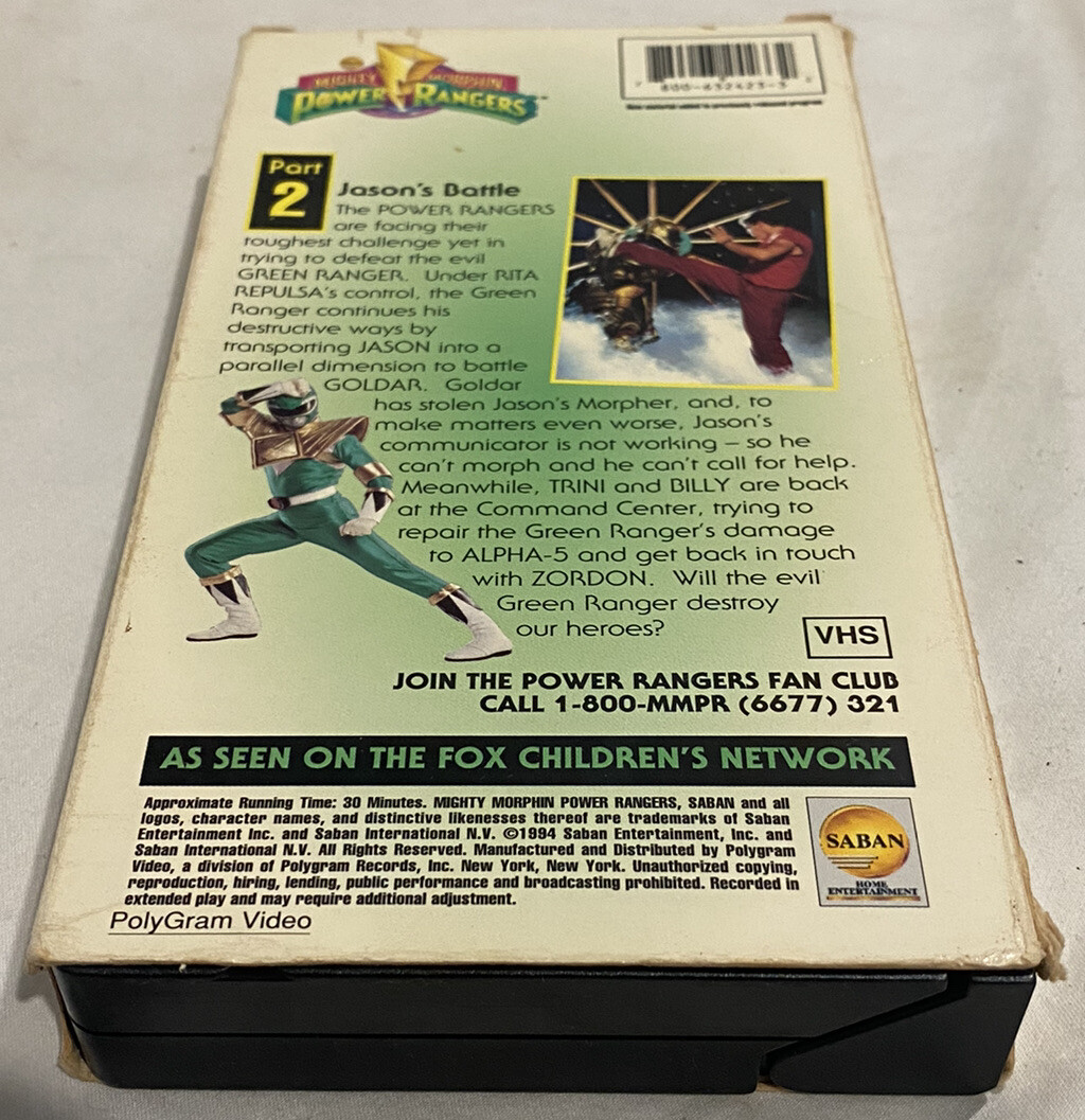 Mighty Morphin Power Rangers - Green With Evil, Pt. 2 (VHS ...
