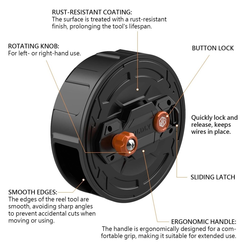 Lightweight Aluminum Tie Wire Reel Quick-Lock and Release Mechanism ...