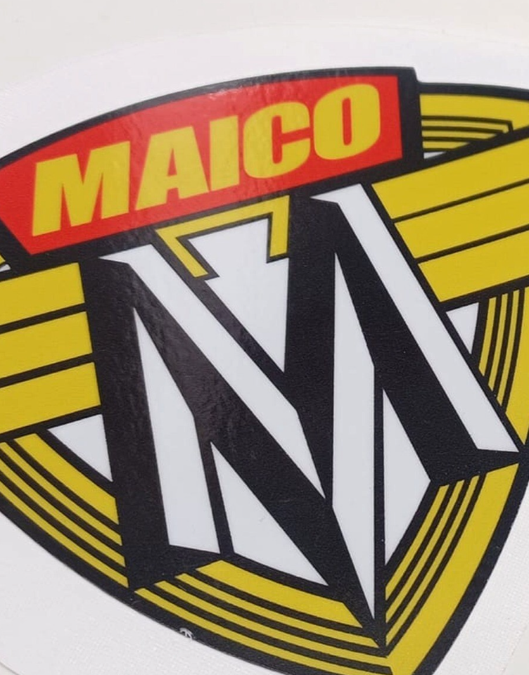2 Medium Maico Vintage Motocross Stickers Maico CR KX RM YZ AHRMA VMX ...