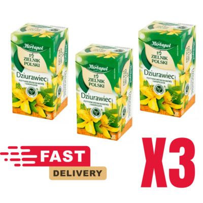 3x Herbapol Polish Tea Polska Herbata Dziurawiec St. John's Wort 60 Tea ...