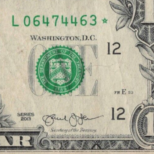 L Star Note 1 Dollar Bill L06474463* San Francisco 3.2 M Pack Note Run ...
