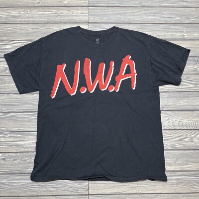 NWA Straight Outta Compton Rap Tee T Shirt Logo Men Size Large Black | eBay