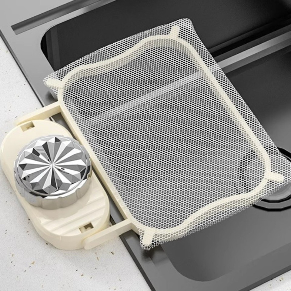 Sink Strainer Rack Mesh Bag Flip Up Suction Cup Drainer Replacement for ...