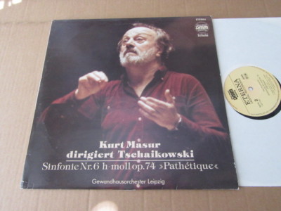 KURT MASUR TCHAIKOVSKY SYMPHONY 6 GEWANDHAUS LEIPZIG ETERNA 725120 LP ...