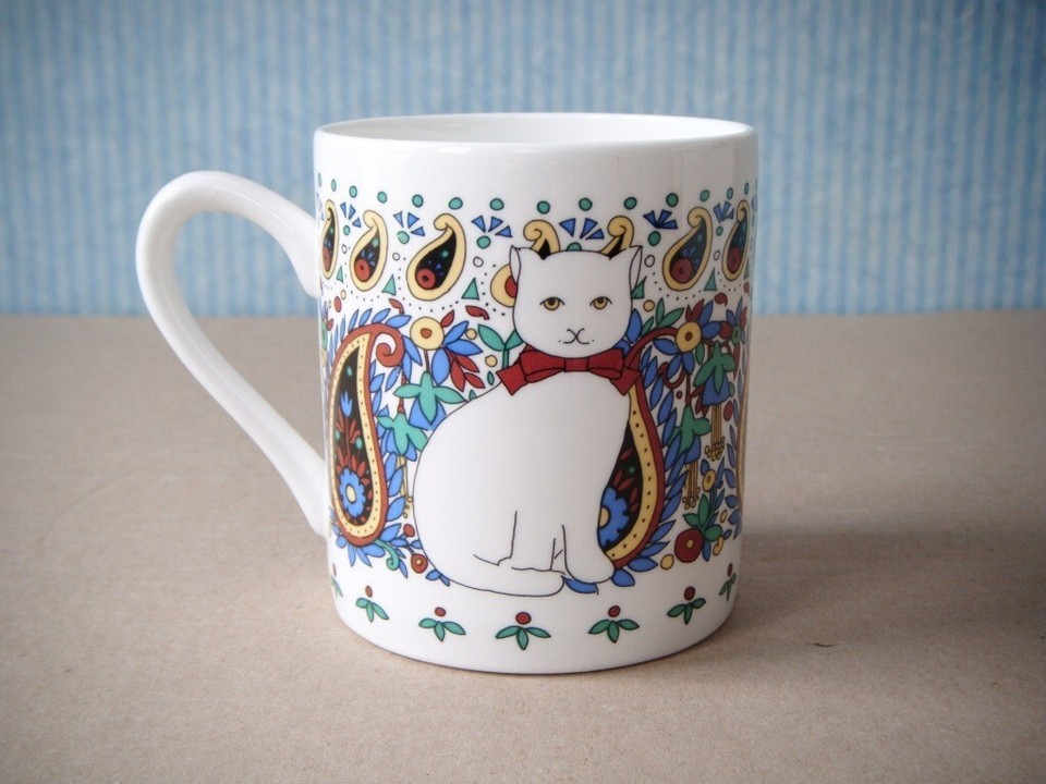Cat on a Paisley Shawl Mug by Pat Albeck National Trust Scotland ...