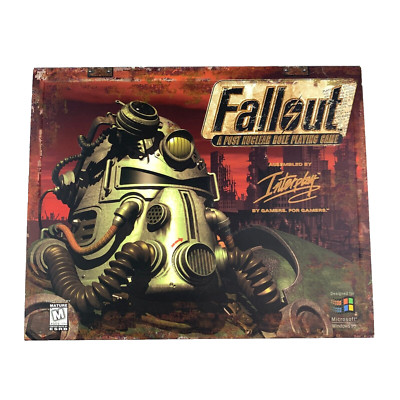1997 Fallout Post Nuclear RPG CD-Rom Video Game Open Big Box Interplay ...