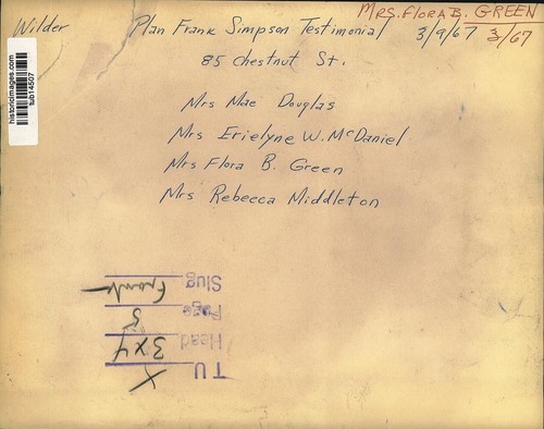 1967 Press Photo Women Plan Frank Simpson Testimonial on 85 Chestnut ...