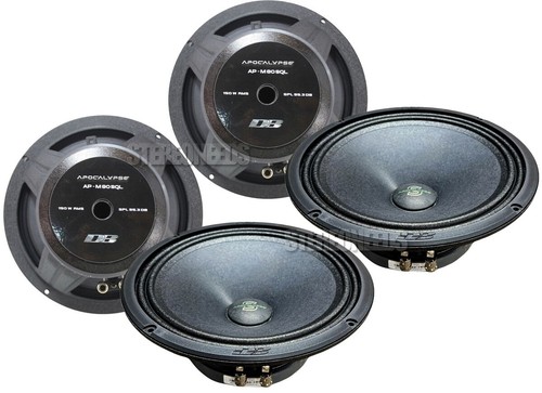 2 Pair Deaf Bonce Apocalypse 8" 4-Ohm Mid-Range Car Speakers Midrange AP-M80SQL | eBay