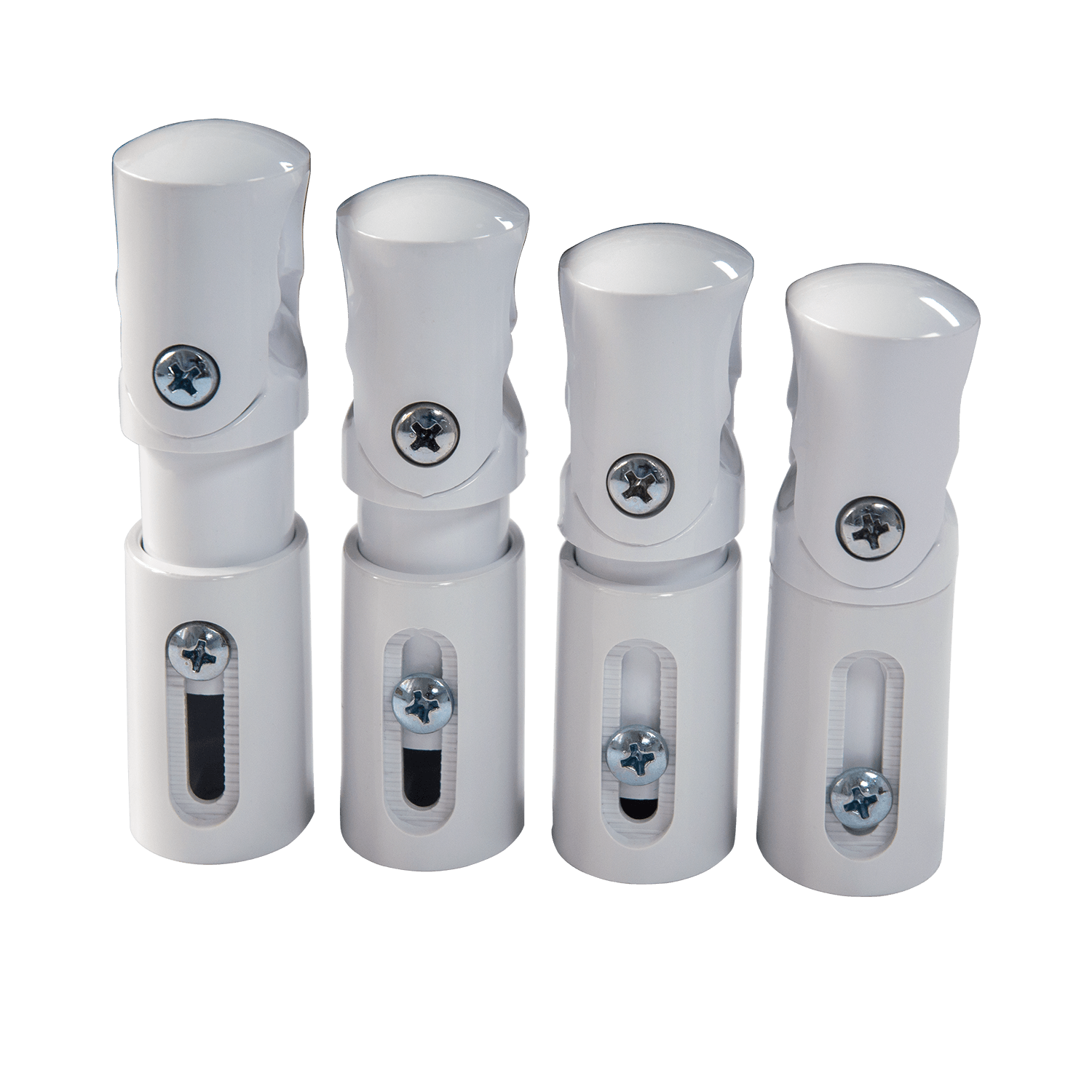 White Clamp Brackets for Heated Towel RAIL Radiator Flat / Curved 19 ...