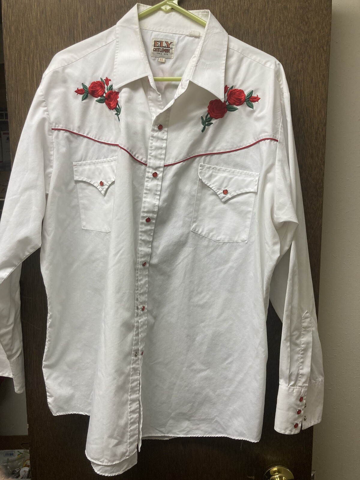 embroidered western shirt Ely Cattleman mens extra la… - Gem