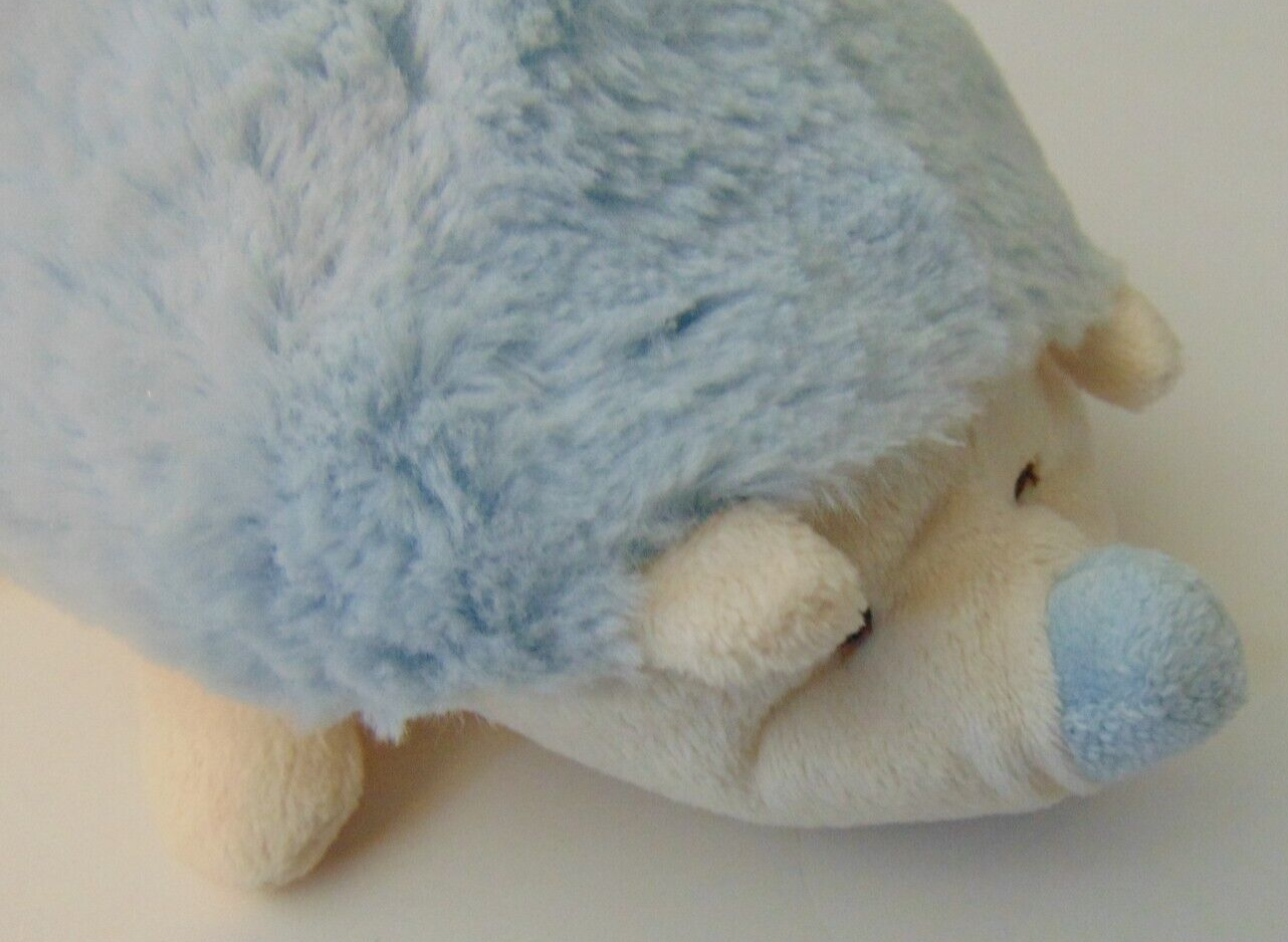 Jellycat baby blue hedgehog rattle stuff animal 9 inch long | eBay