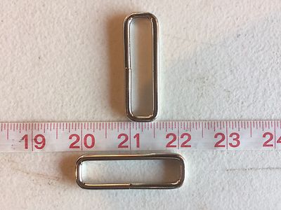 2 Inch Rectangle Rings Welded 2" width slot nickle ring | eBay