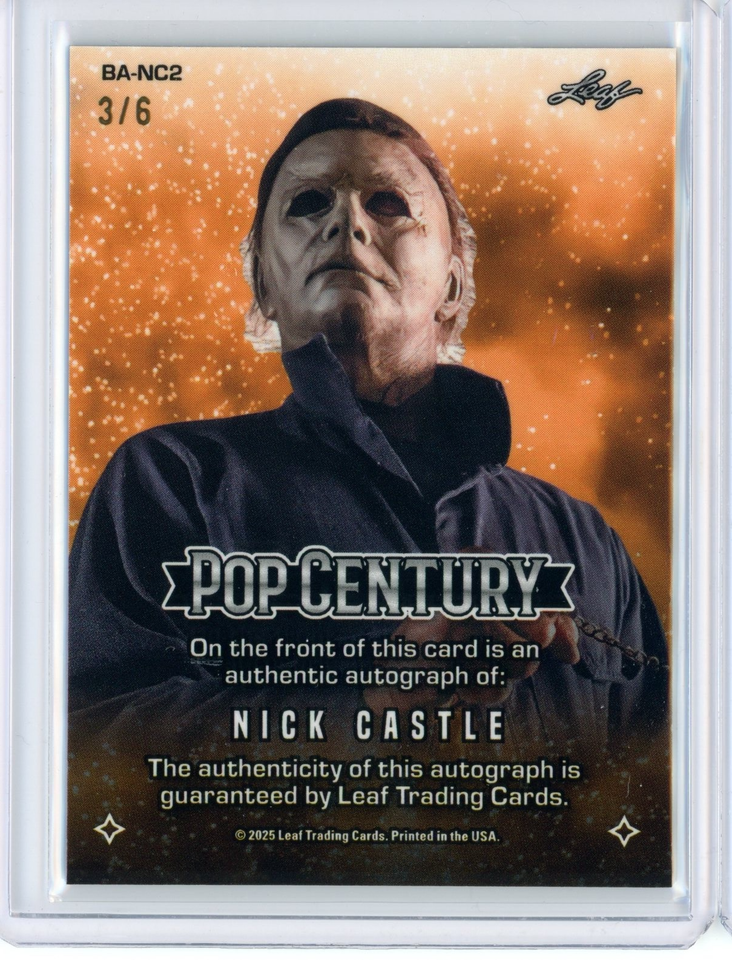 2025 Leaf Pop Century Nick Castle Prismatic Purple Autograph Michael ...