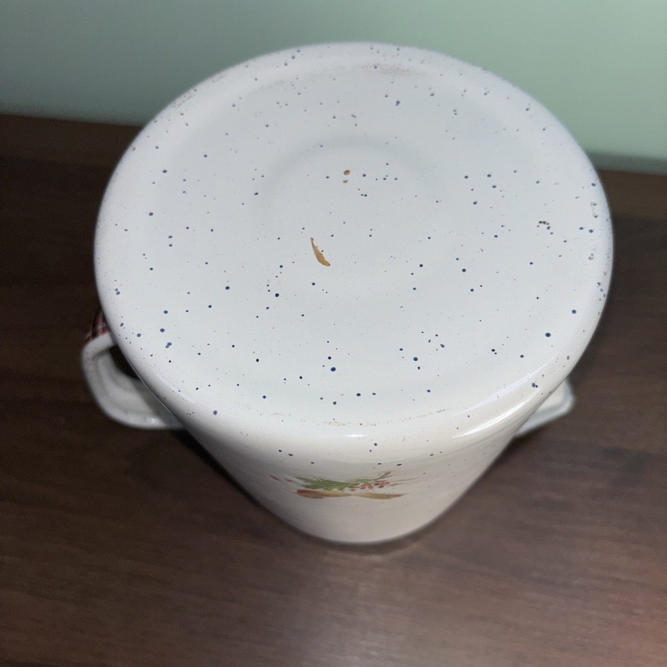 Vintage Hallmark Jan Karon White Enamel Santa Claus Holiday Coffee Tea ...