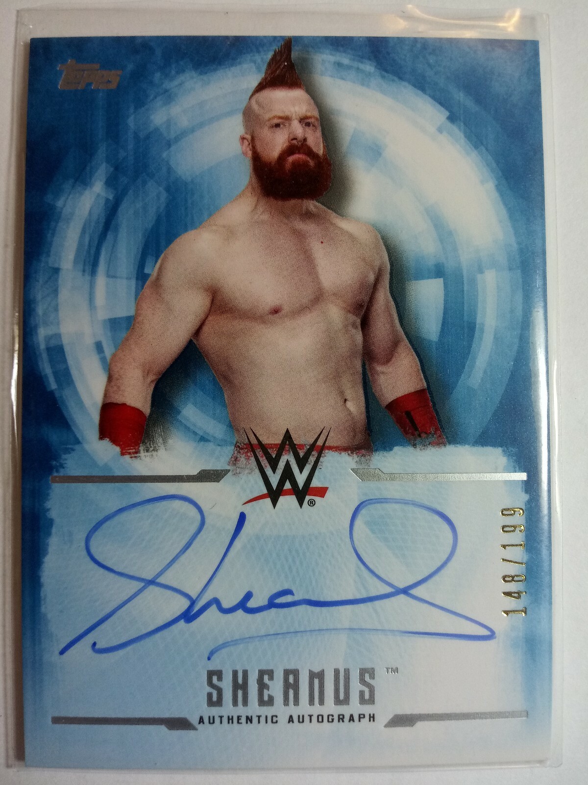 WWE Sheamus 2017 Topps Undisputed Blue On Card Autograph SN 148 of 199 ...