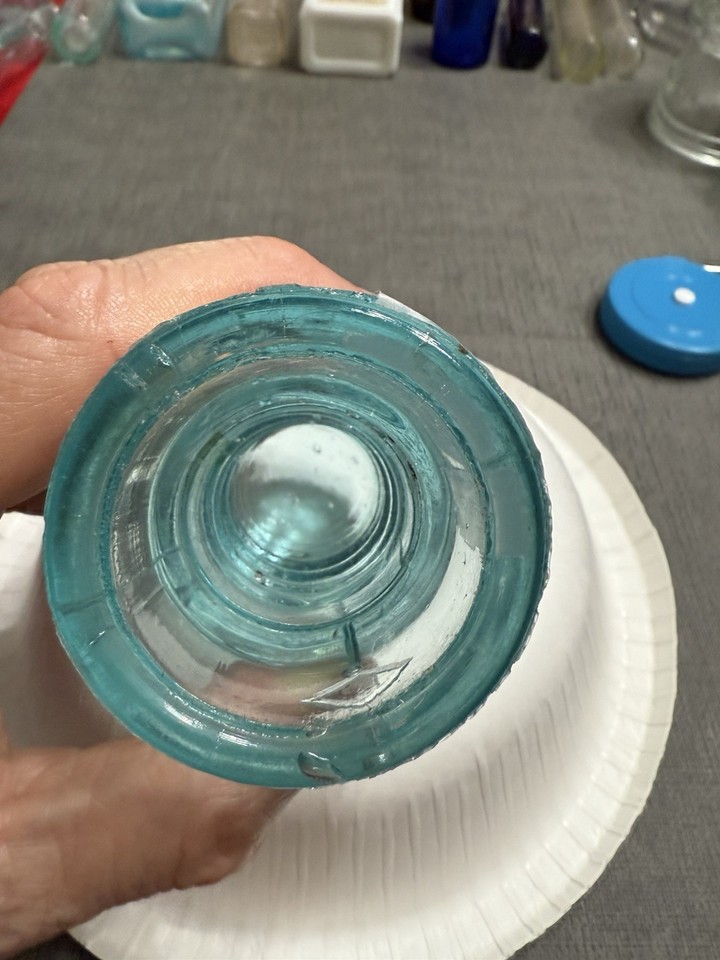 TWO INSULATORS, AM. TEL & TEL. CO. & DIAMOND EMBOSSED ON INSULATOR | eBay