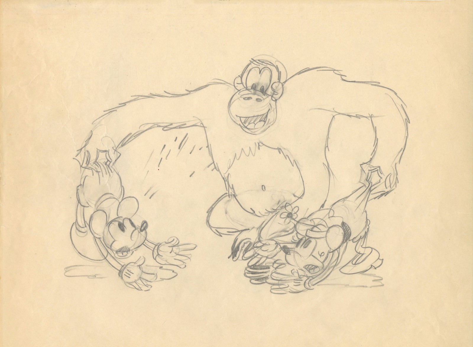 Disney: Mickey/Minnie Mouse/Beppo:Original Production Drawing-The Pet ...
