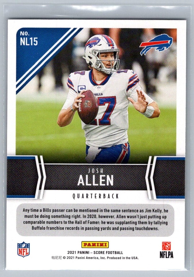2021 Score #NL15 Josh Allen Next Level Stats | eBay