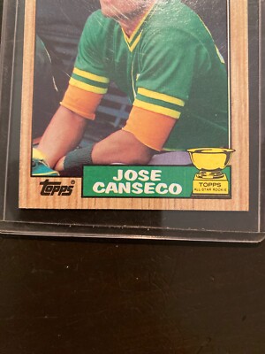 1987 Topps #620 Jose Canseco Oakland Athletics ERROR Card | eBay