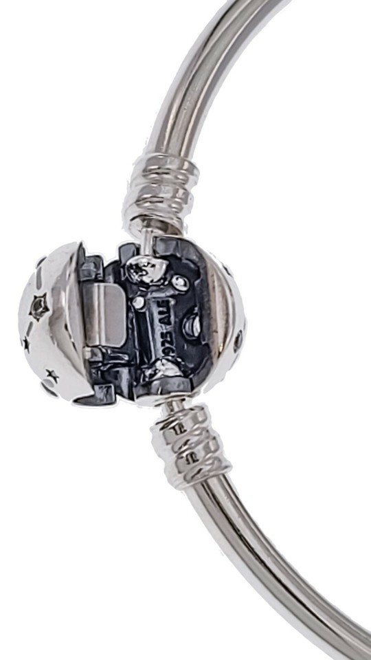 NEW 100% Authentic PANDORA 925 Silver Stars & Galaxy Bangle Bracelet ...