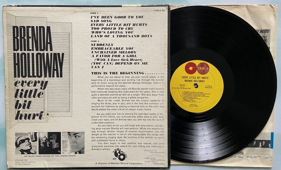 BRENDA HOLLOWAY - EVERY LITTLE BIT HURTS - Vinyl LP 1st Press (1964 ...