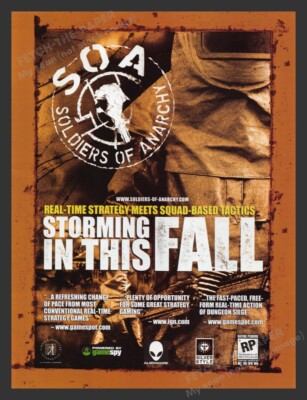 2002 SOA Soldiers of Anarchy Video Game Print Advertisement | eBay