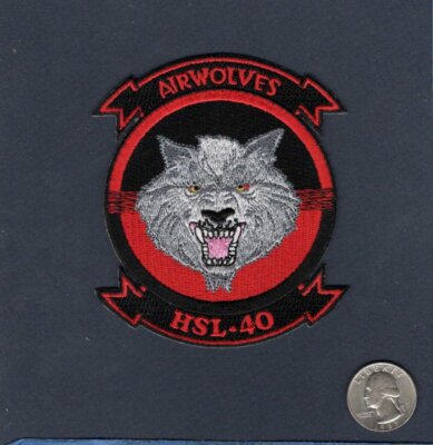 Original HSL-40 AIR WOLVES US NAVY Reserve Sikorsky Helicopter Squadron ...