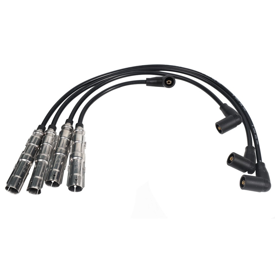 UF277 Ignition Coil +4 Spark Plug + Wire for VW Seat Beetle Golf Jetta ...