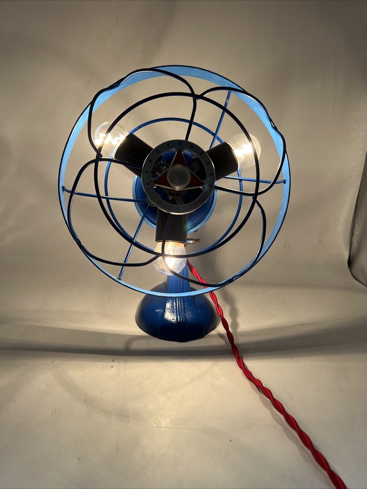 Vintage Handy Breeze Desk Fan 3328NConverted to Art Lamp Restoration ...