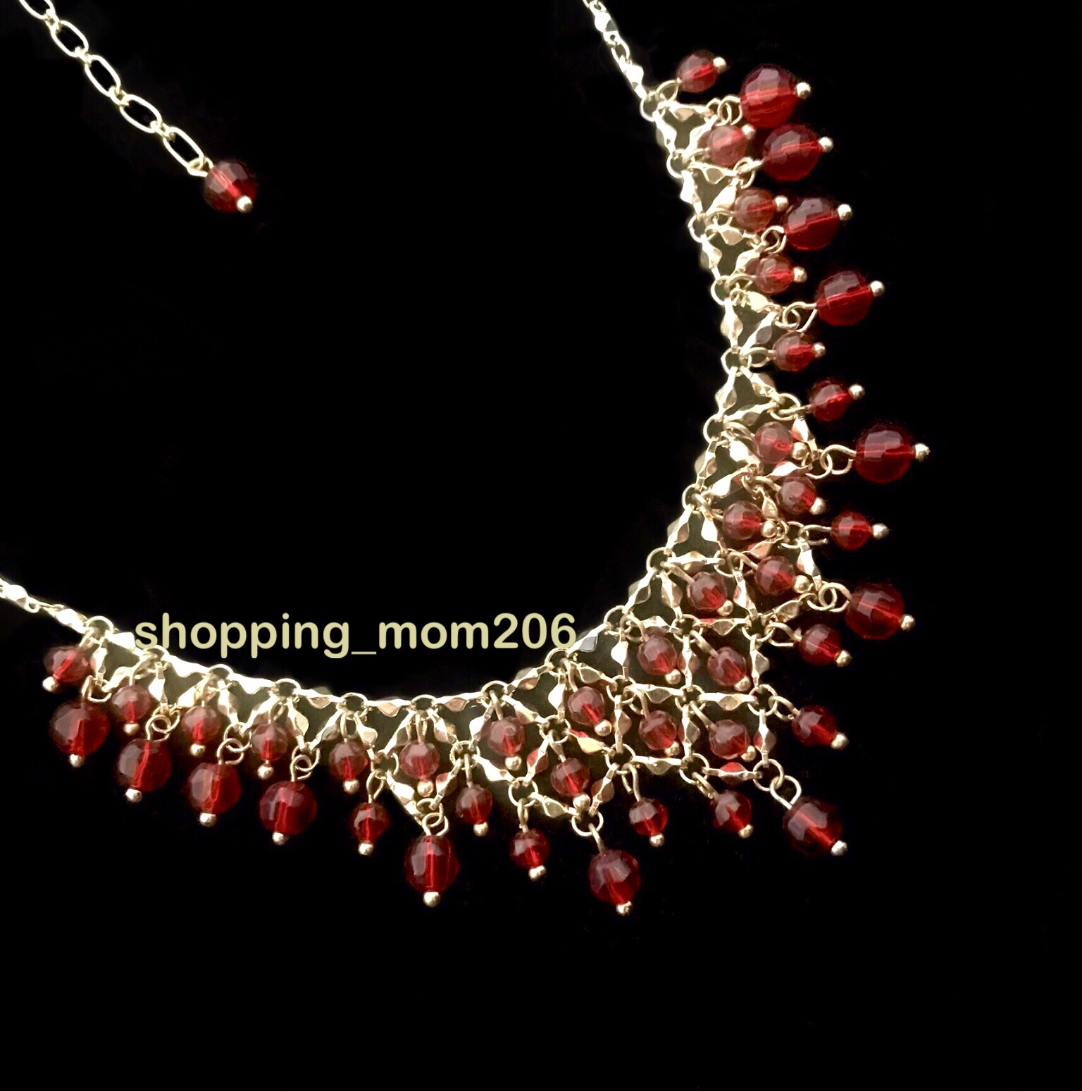 Lia Sophia "Del Toro" Gold-Tone w/Red Beads Necklace | eBay