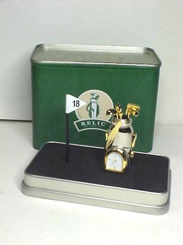 Relic Golf Bag Clock with 5 Clubs in original box | eBay