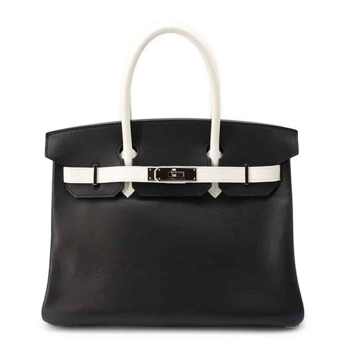 HERMES Birkin Bicolor Size 30 Swift Leather Black/White | eBay