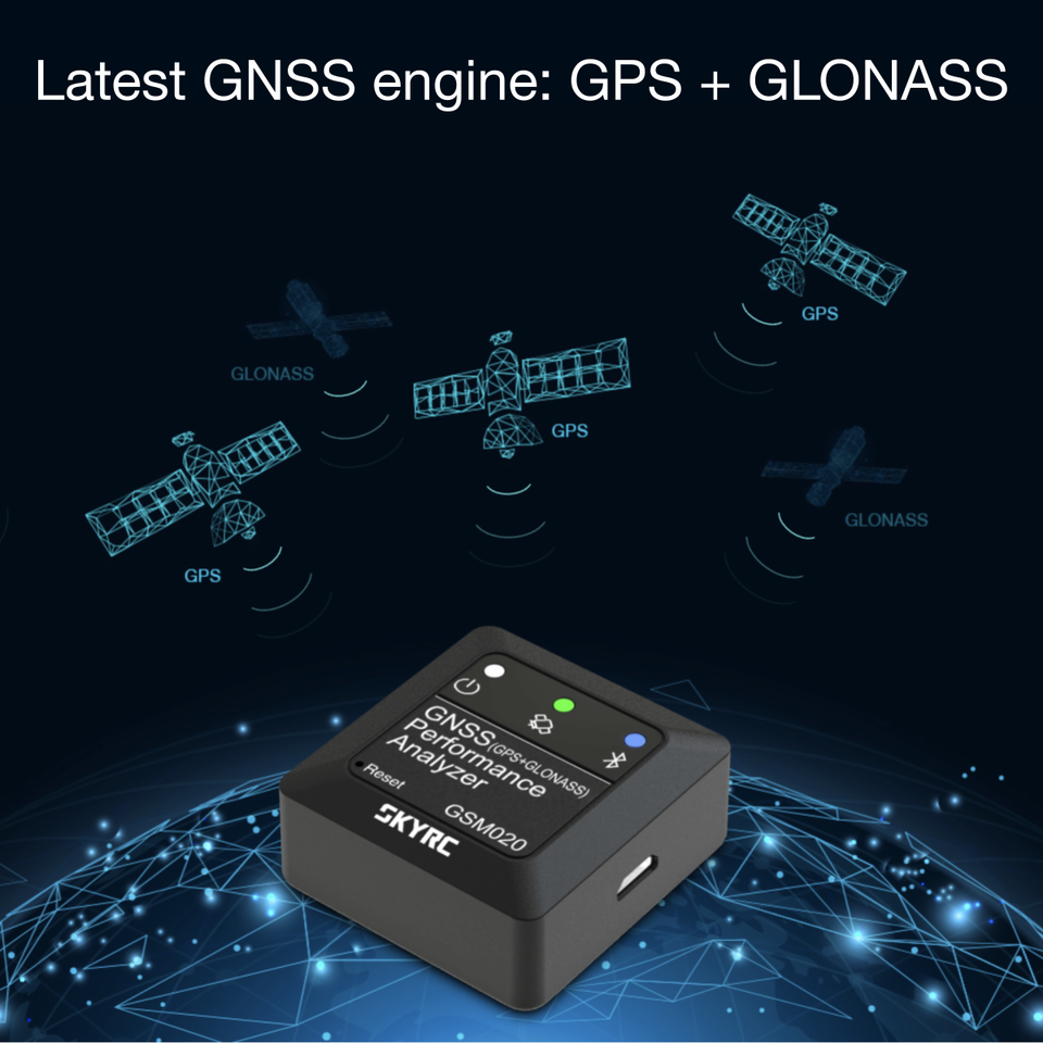SKYRC GNSS (GPS+GLONASS) Speedometer for RC Cars and Planes, Bluetooth ...