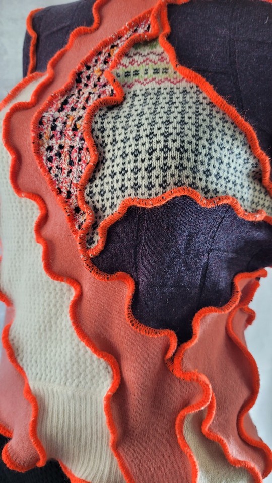 Reworked Recycled Cashmere Patchwork Sweater S-M | eBay